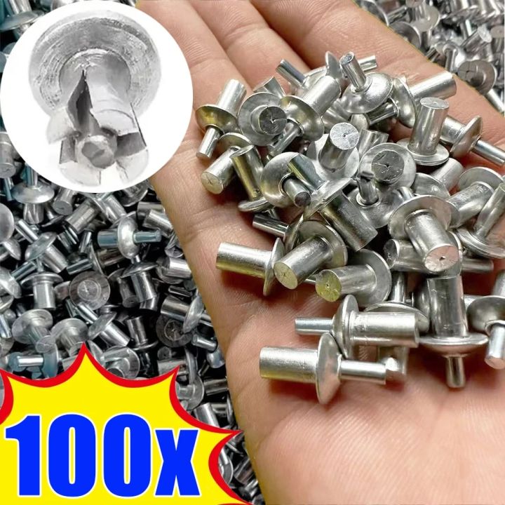 [Warm Homie]100PCS Aluminum Alloy Hammer Drive Rivets Tapping Expansion ...