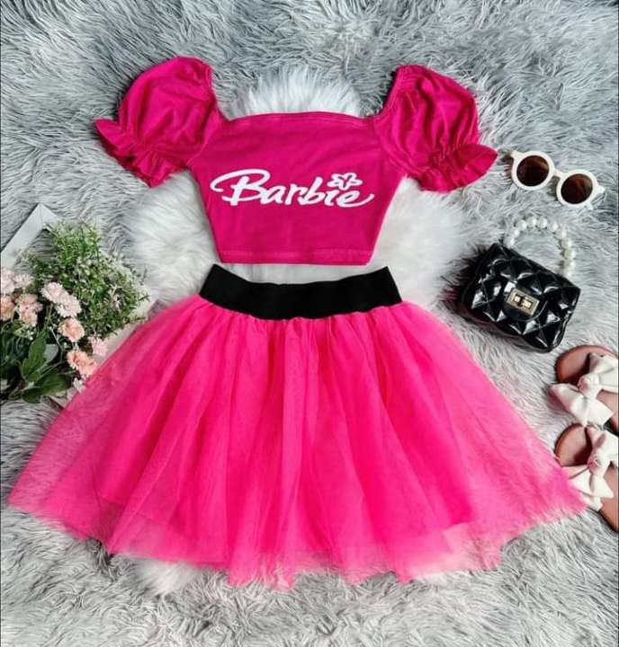 Puffie Tutu Terno Barbie themed design from Small to Large for kids ...