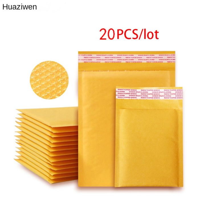 20PCS/Lot Kraft Paper Bubble Envelopes Bags Different Specifications Mailers Padded Shipping ...