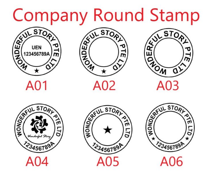 Company Stamp company chop self-inking stamp customized name stamp Pre-inked Stamp - Custom ...