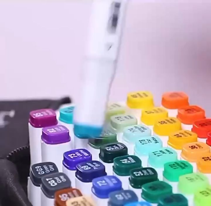 24/36/60/80/120 Color Alcohol Marker Art Marker Highlighter Pen Set ...