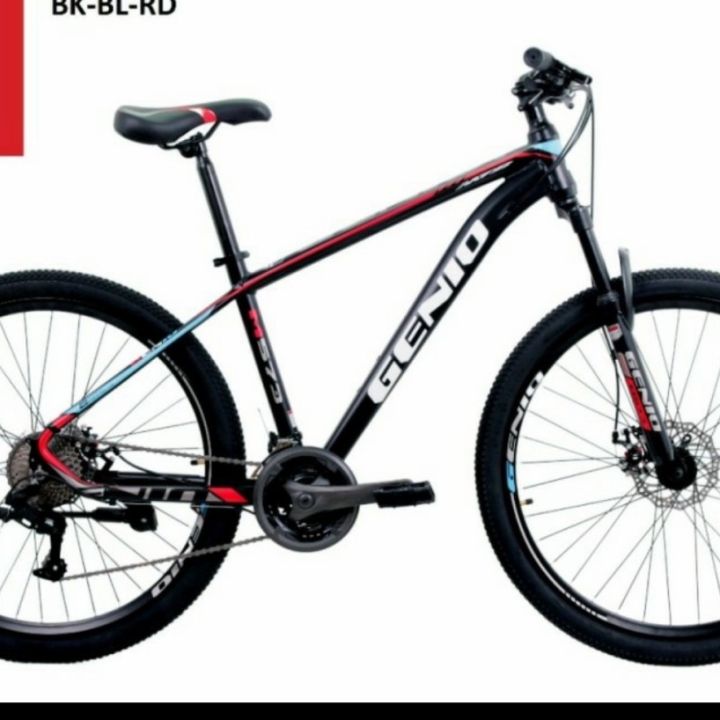 Sepeda Gunung Dewasa 27.5 inc genio M-573 alloy 27 speed rem oli ...