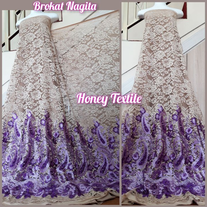 Kain Brokat Nagita Bordir, kain tile brokat, Brokat Cord,Tile brokat ...