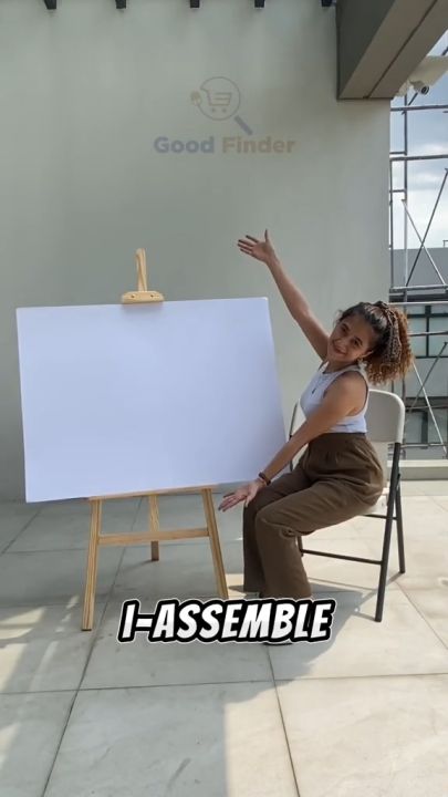 Metal & Wooden Easel Stand, Display Food Menu Art Painting Canvas Stand ...