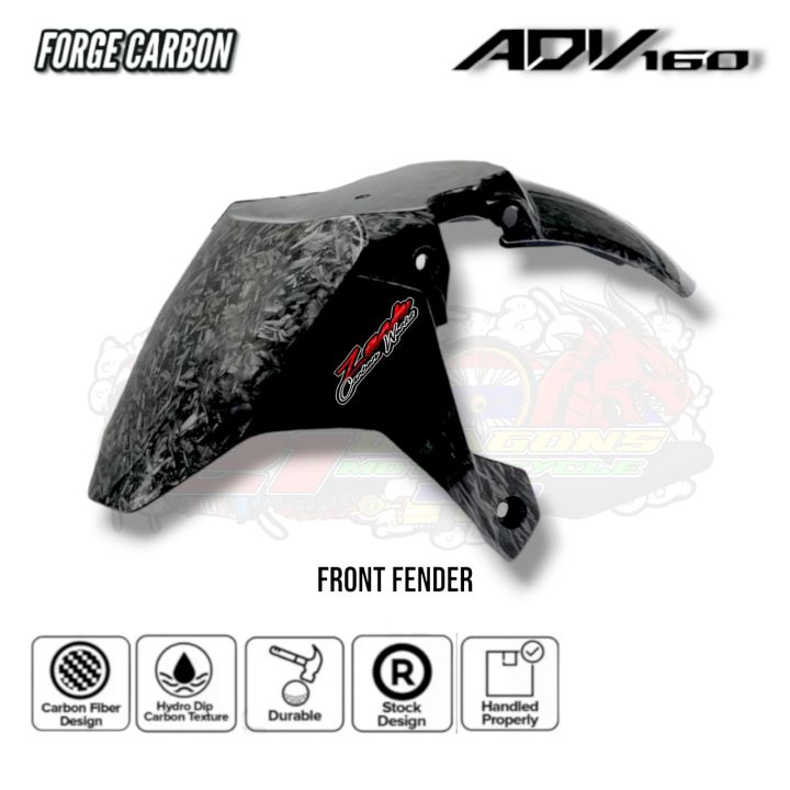 NEW!! Honda Adv 160 forged hydro dip carbon front fender | Lazada PH