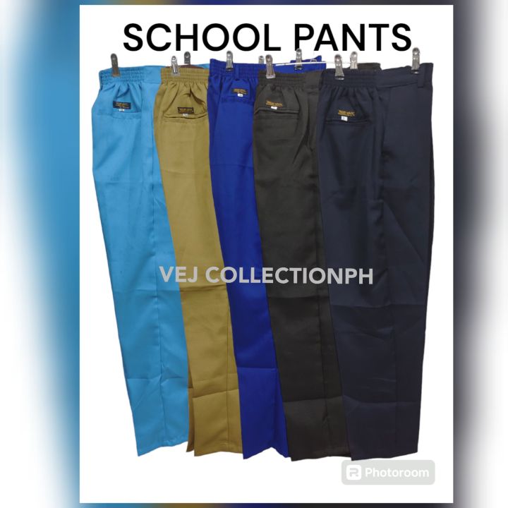SCHOOL PANTS / SLACKS UNIFORM / AQUA BLUE / NAVY BLUE / BLACK / ROYAL ...