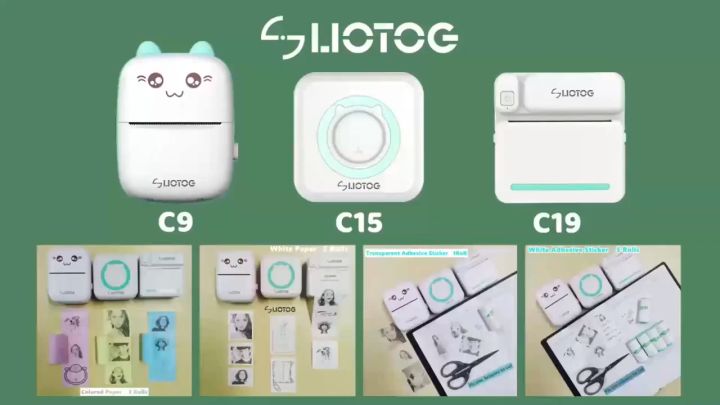 Portable hot printer Bluetooth hot mini photo receipt labeling printer ...