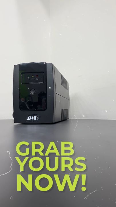 AWP AID1000 ECO Aide 600W-1000VA UPS with AVR Uninterruptible Power ...