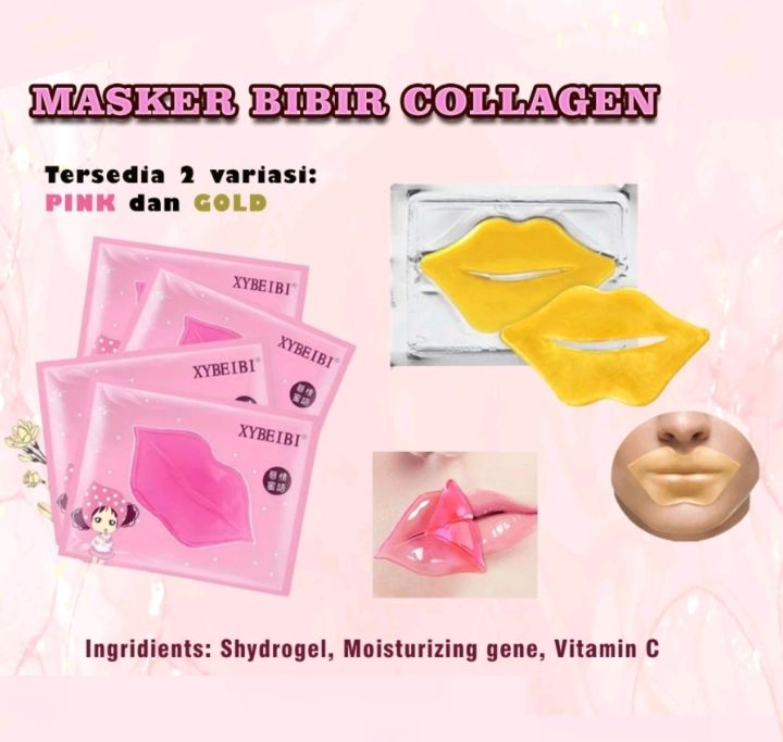 Masker BIBIR Collagen LIP MASK, ada 2 pilihan warna | Lazada Indonesia