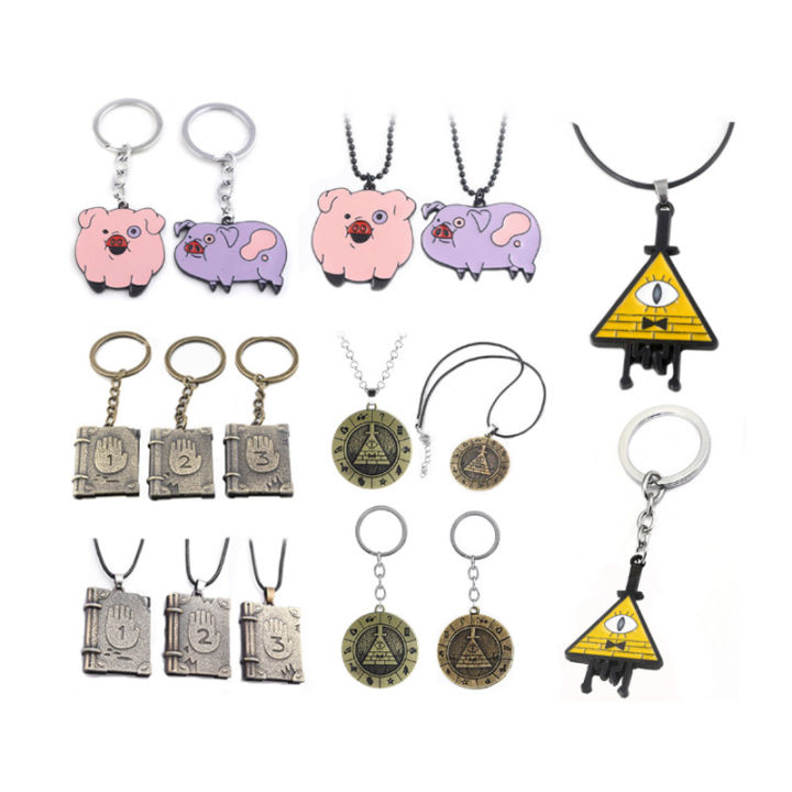 Anime Gravity Falls Keychain Dipper's Bill Cipher Pendant Key Chain for ...