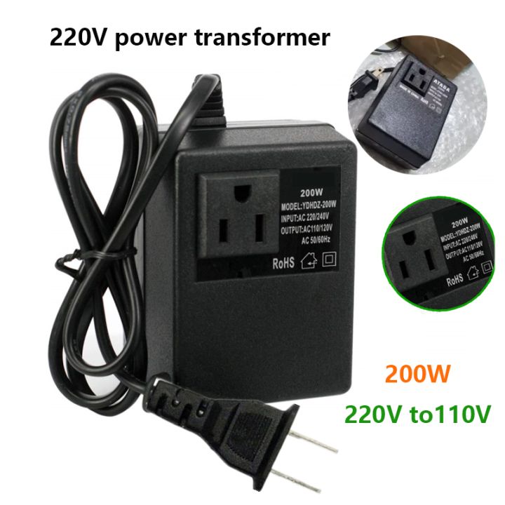 220V To 110V Power Supply Plug Step Down Voltage Transformer Converter ...