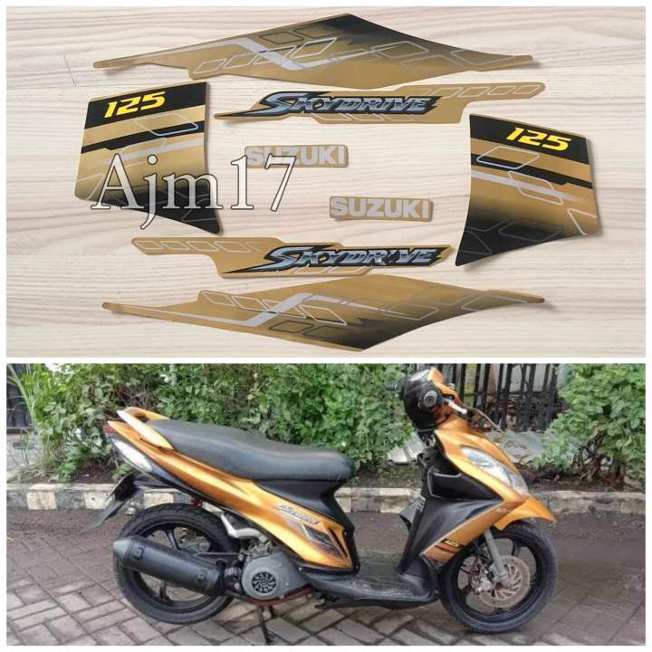 STIKER STRIPING MOTOR SKYDRIVE 2009 EMAS GOLD | Lazada Indonesia