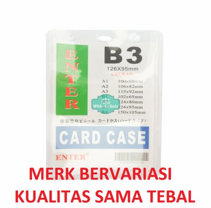 5 BUAH Plastik ID Card Case B3 Nama Card Name Tag Portrait | Lazada Indonesia