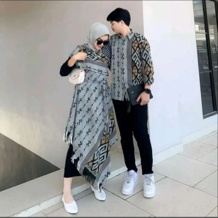 Baju Couple Dress dan Kemeja Couple Baju muslim Couple Dress motif ...