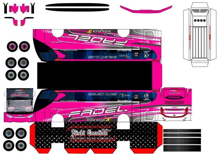 stiker miniatur bus Basuri asyrof | Lazada Indonesia