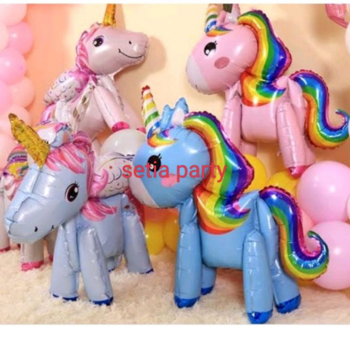 BALON FOIL UNICOR 3D MOTIP RANDOM,FOIL BALON KAKI UNICORN SATU BADAN ...