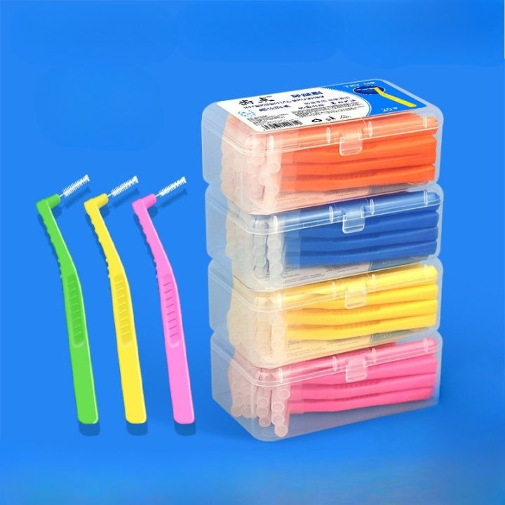 20Pc/Box L-shaped Interdental Brushes Cleaning Soft-bristled ...