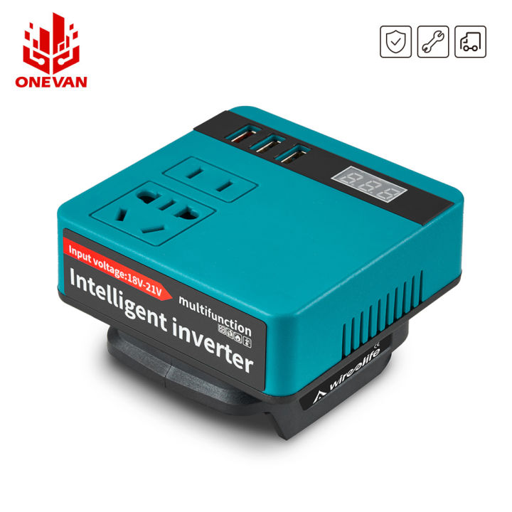 🔥Bulacan Stock🔥120W Cordless Power Inverter DC 18V To AC 220V For Home Application Inverter ...