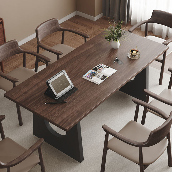 North American Black Walnut Solid Wood Dining Table Rectangular Log ...
