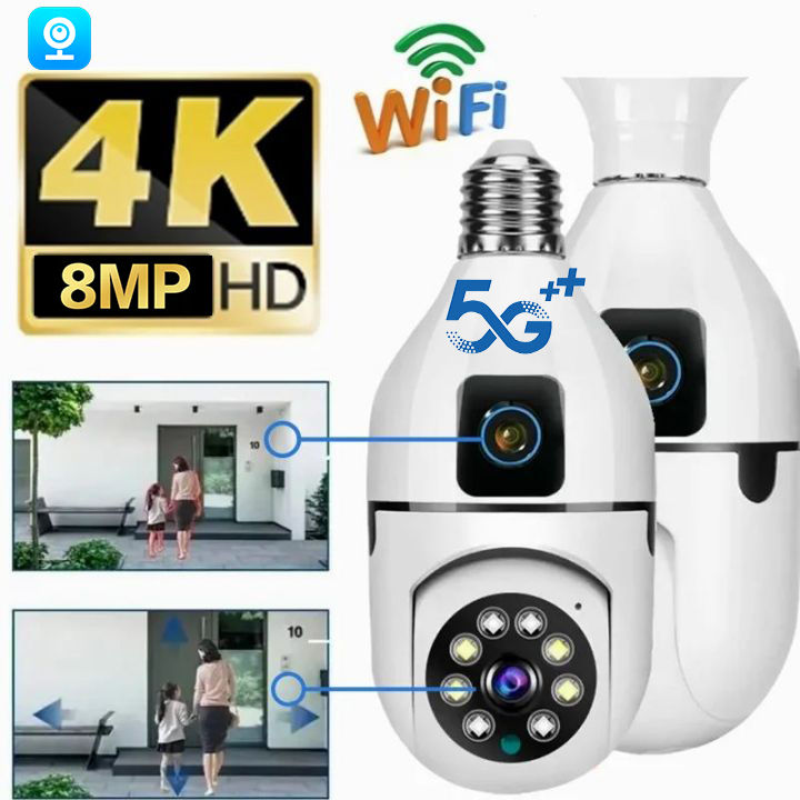 V380 pro CCTV Camera WIFI Connect 360 5G CCTV Light Bulb Connect to cp ...