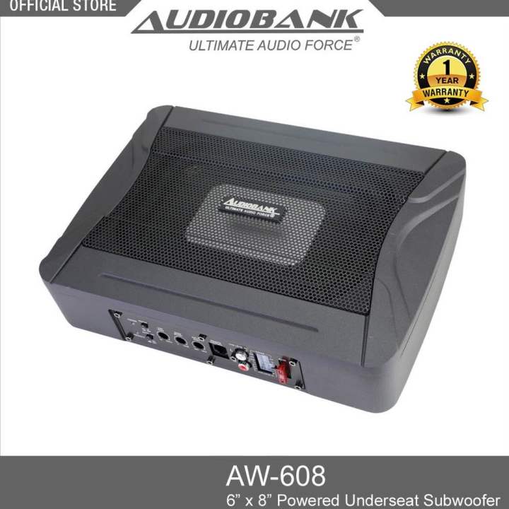 AUDIOBANK Car Audio AW-608 6"x8" Powered Underseat Subwoofer | Lazada