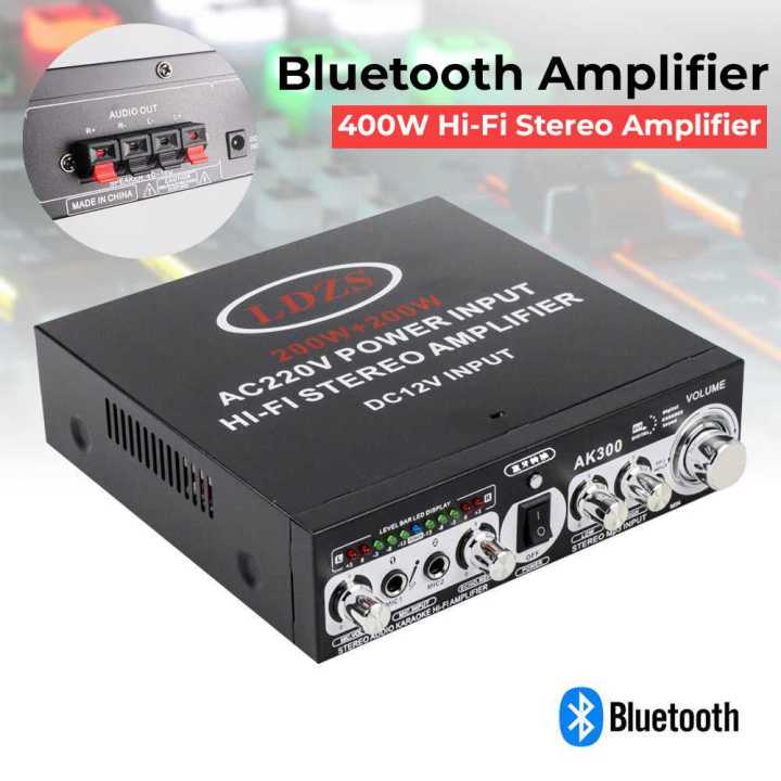 400W Power Amplifier Wireless Karaoke Bt-198a/199a Amplifier Audio ...