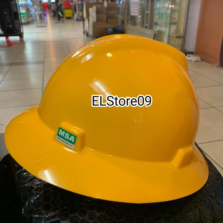Helm MSA Fullbrim Kuning Lokal Fastrack - Safety Helmet Proyek MSA ...
