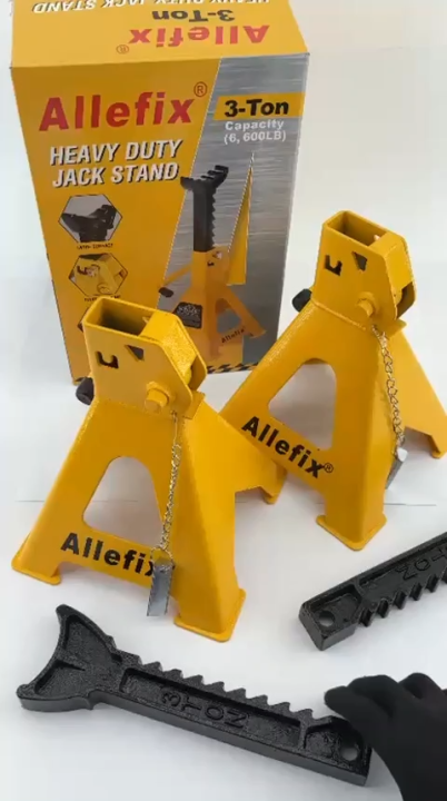 MYDIYHOMEDEPOT - Allefix Heavy Duty 3 Ton Car Jack Stand With Safety ...
