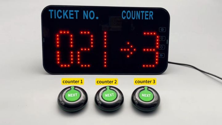 Queuing Machine Wireless Queue Call System for Clinic Kitchen Office Counter Bank Display Show ...