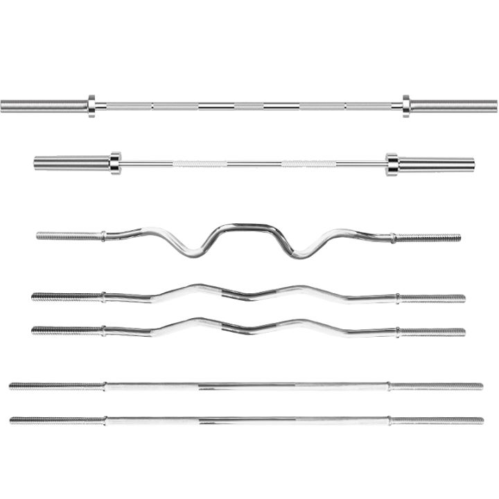 JONSYL | Home Gym Barbell Set with Squat Bar, Olympic Bar, Curl Bar ...