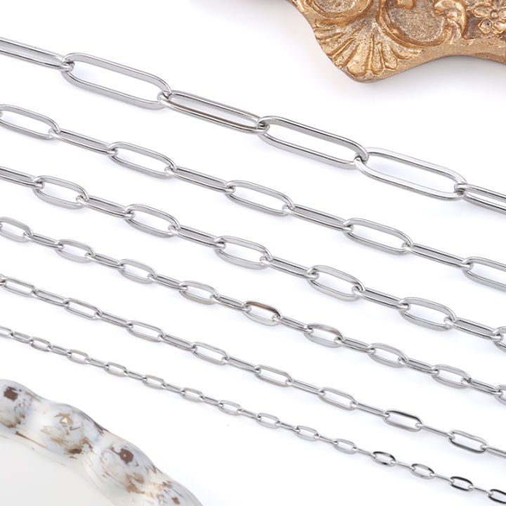 Stainless Steel Oval Cross Chain Link For Jewelry Making Materials ...