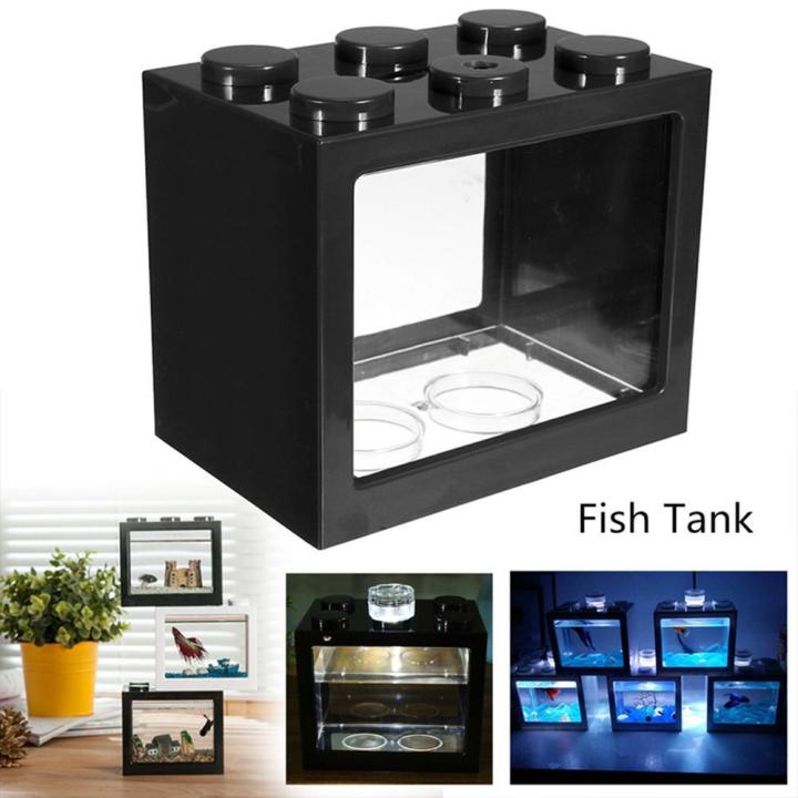 【COD】Fish Tank Mini Aquarium Fish Box Ocean Micro-Landscape Box Betta ...
