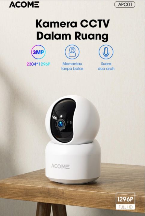ACOME APC01 Smart Wifi PTZ 3MP Indoor Camera | Lazada Indonesia