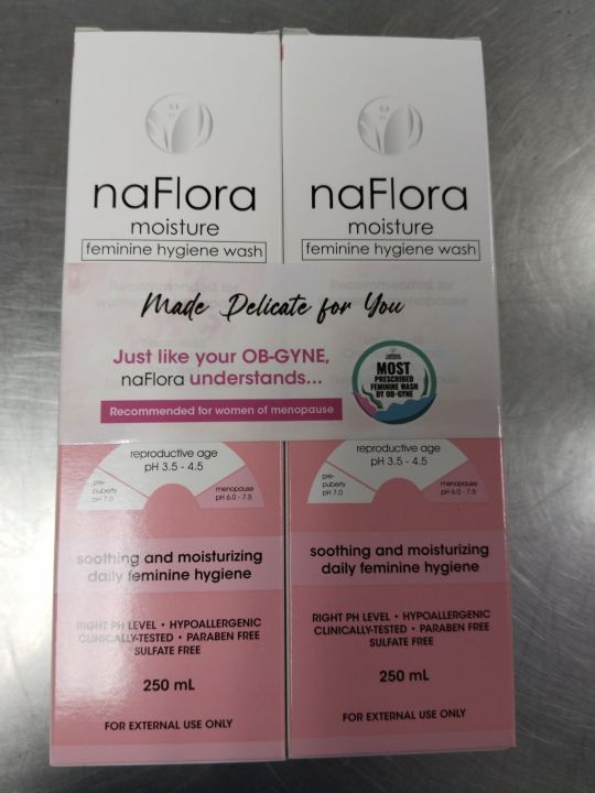 NAFLORA MOISTURE FEMININE WASH 2pcs/250ml. | Lazada PH