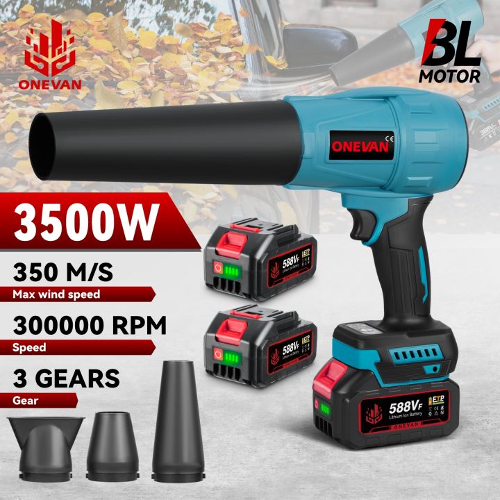 ONEVAN 350M/S Brushless Electric Turbo Blower 3500W Car Dryer Jet Fan ...