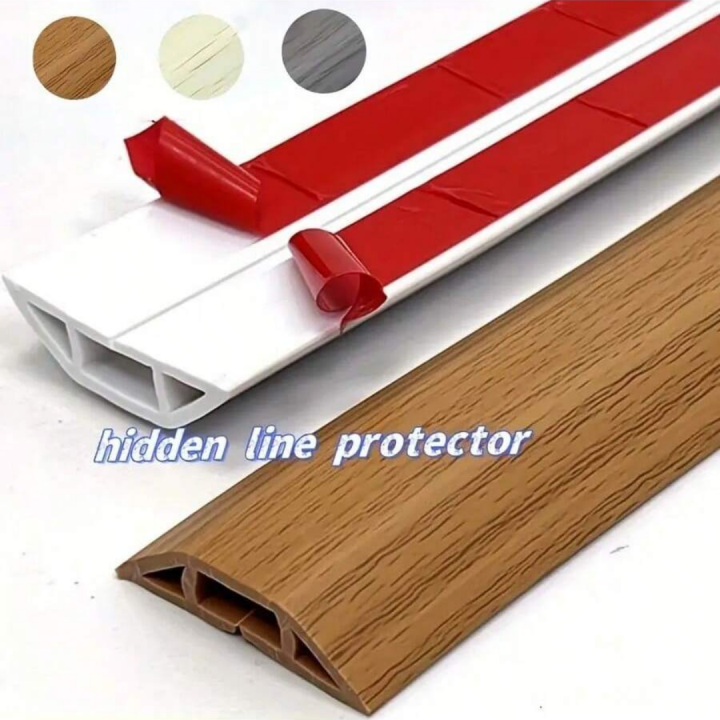 1PC 1m/39.37inch Pvc Floor Wire Cover Self-adhesive Power Cable ...