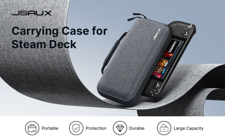 JSAUX Steam Deck Protective Carrying Case Portable Hard Shell Storage ...
