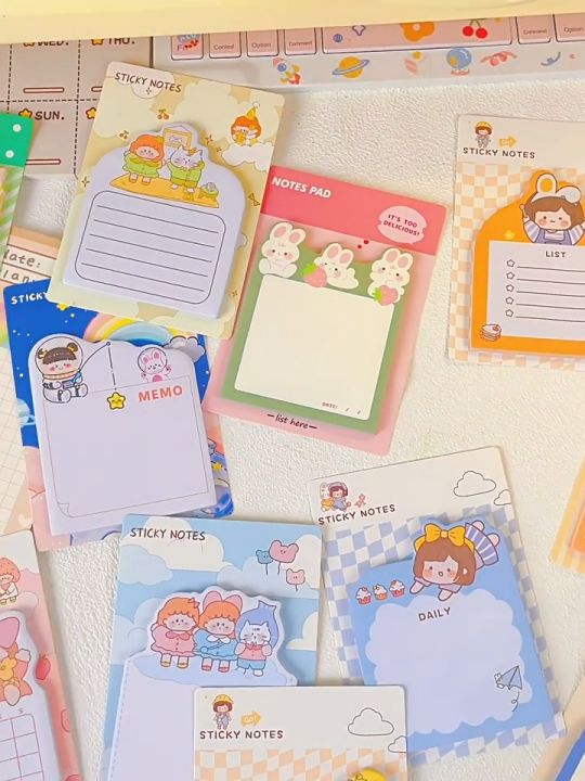 [READY] Aimilo Sticky Notes Memo Catatan Tempel Gambar Bentuk Karakter ...