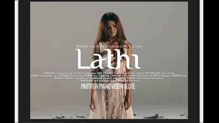 Kertas Partitur Not Balok musik Penyanyi Sara Fajira With Weird Genius ...