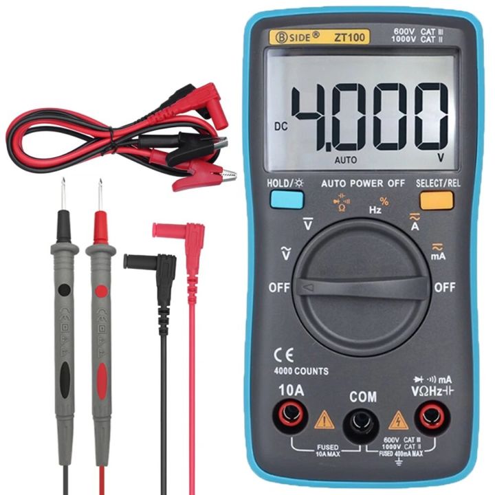 BSIDE Digital Multimeter 4000 Counts DC/AC Voltage Current Capacitance ...