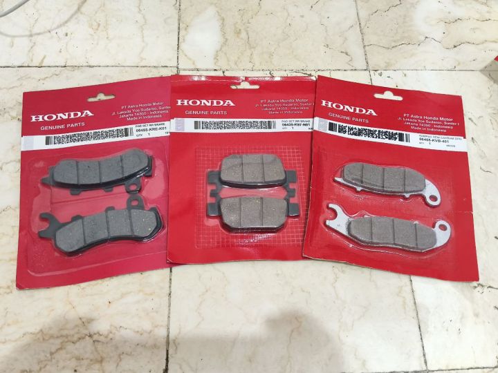 Brake Set ADV and PCX Front and Rear Brake Pad Set Honda Genuine Parts ...