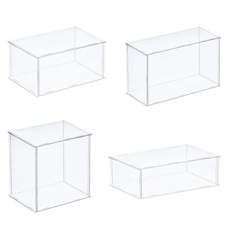 Clear Acrylic Display Box Case Countertop Organizer Stand Assemble ...