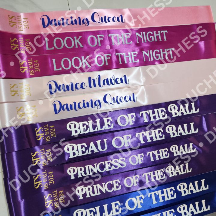 Customized Sash Customized Stole Pageant Sash PLAIN STYLE | Lazada PH