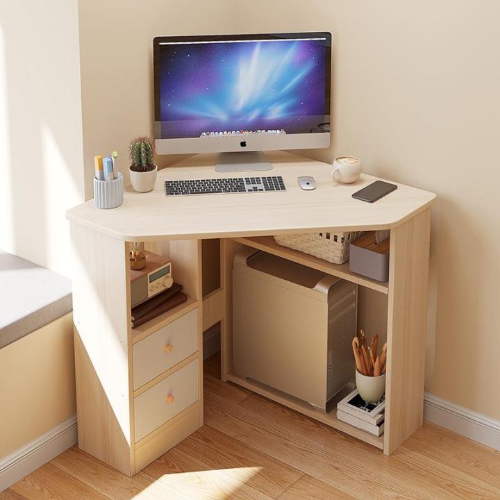 Corner Computer Desk Mat Triangle Office Desk Study Table Home Writing ...
