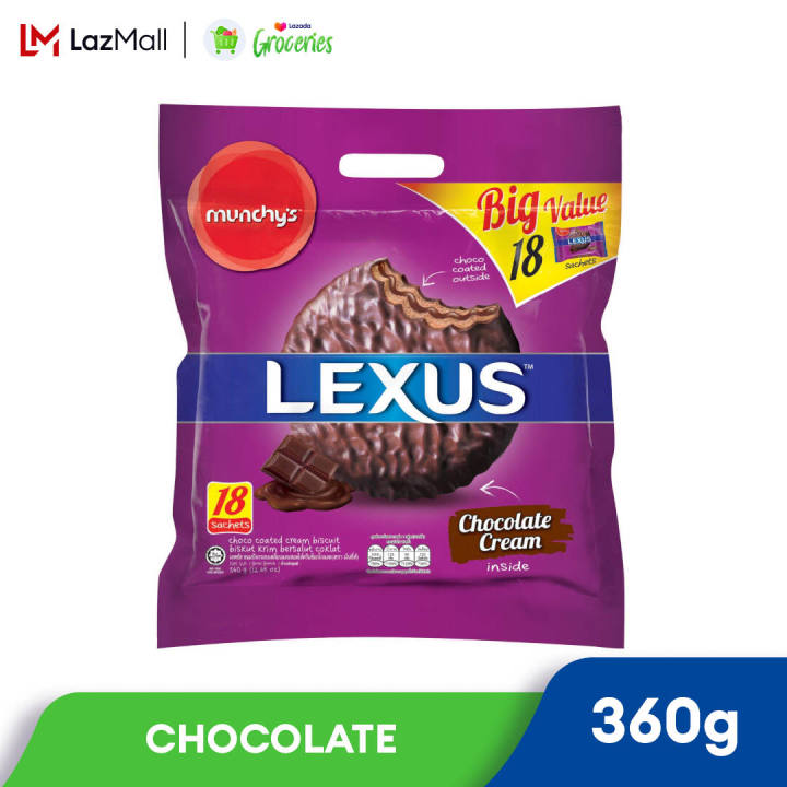 Munchy's Lexus Choco Coated Cream Biscuits 360g | Lazada