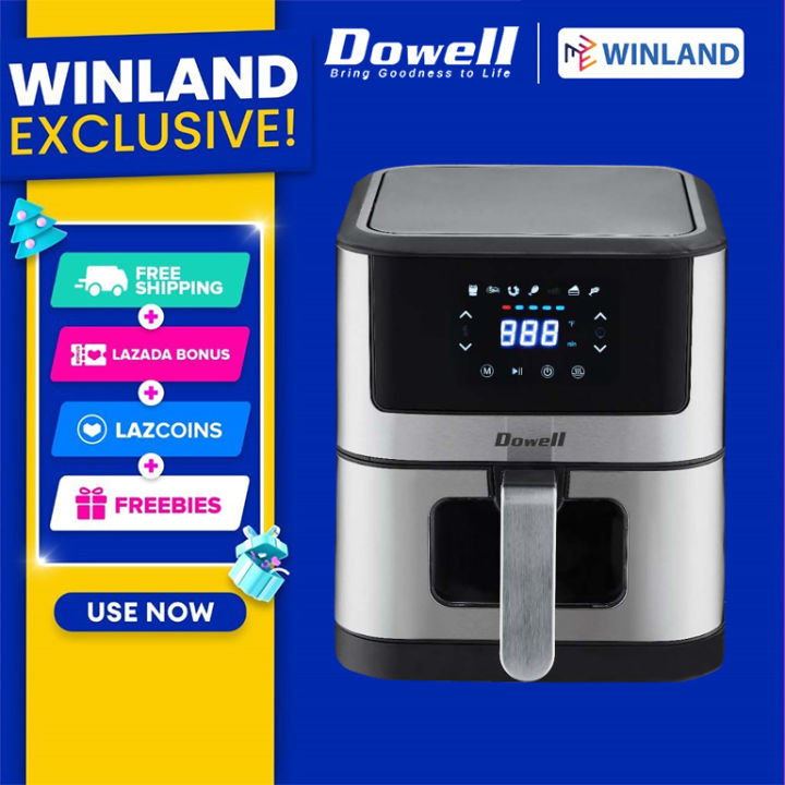 Dowell by Winland 6.0Liters Air Fryer with Digital touch display 1500 Watts AF-6DW | Lazada PH