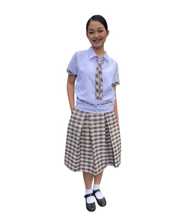 Maria Clara checkered brown with Red RTW School Uniform Blouse only for ...