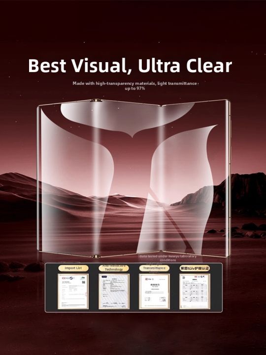 Upgraded Trifold Full-Screen Water-Adhesive Film For Inner and Outer ...