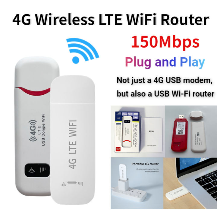 Update！ WiFi LTE Router 4G SIM Card 150Mbps USB Modem Dongle Mobile Broadband for Home | Lazada PH