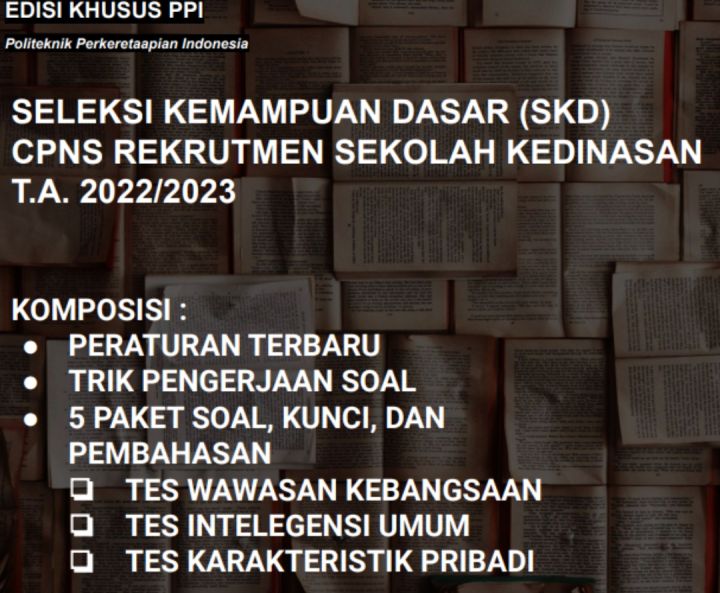 e-Book SKD PPI (Politeknik Perkeretaapian Indonesia) Tahun 2023 + Free ... e-Book SKD PPI (Politeknik Perkeretaapian Indonesia) Tahun 2023 + Free ...